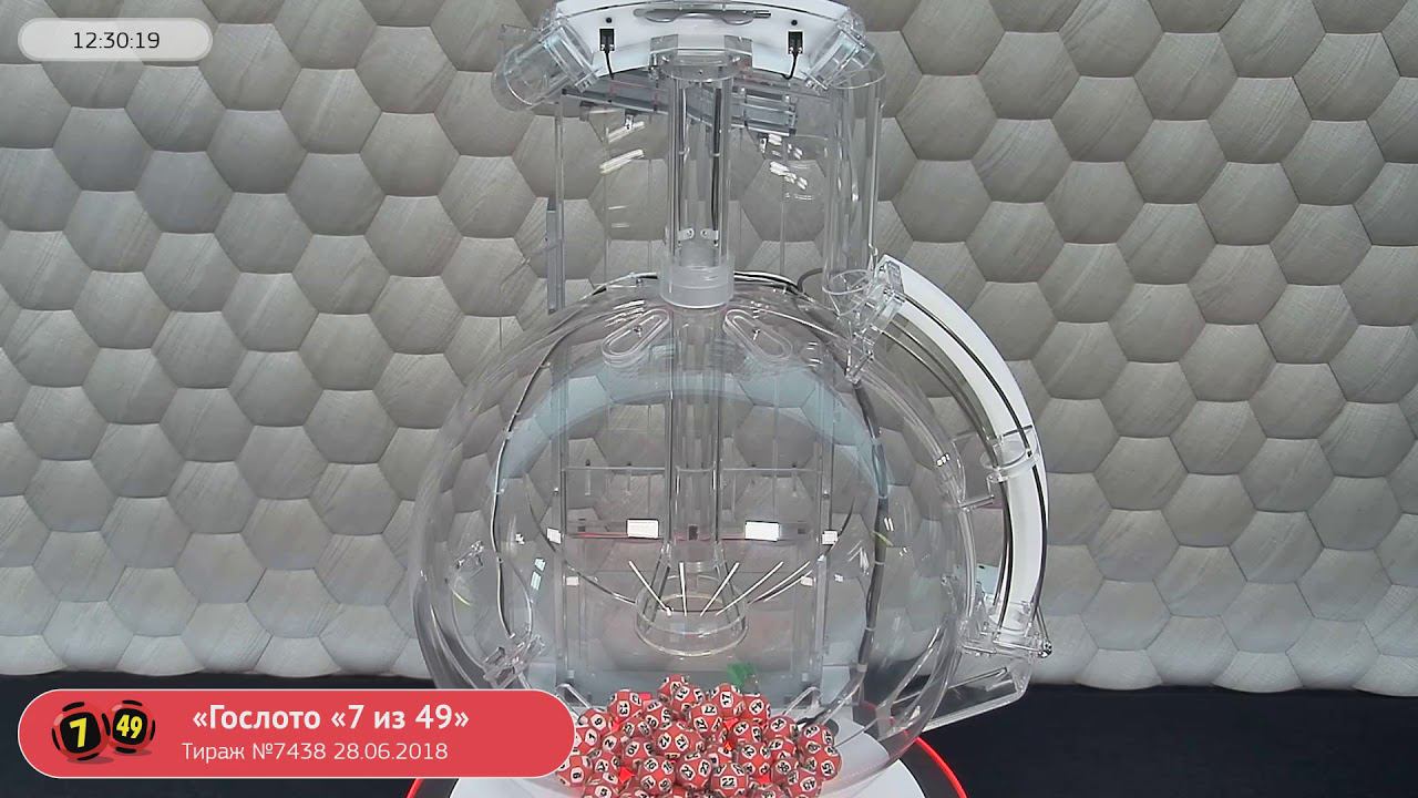 Столото представляет | Лотерея «Гослото «7 из 49». Тираж № 7438 от 28.06.2018 г.