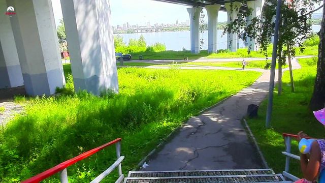 Бугринский пляж. Проход через парк. Новосибирск. 26.06.24.