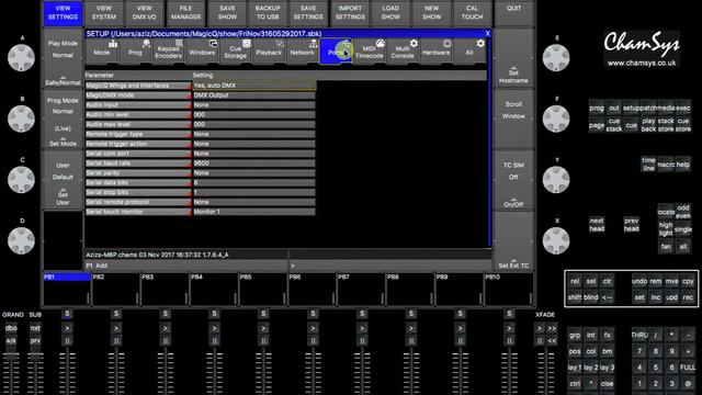 Подсоединение крыла Chamsys к Маку OSX