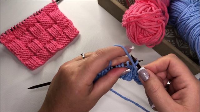 Узор спицами "ПЛЕТЁНАЯ КОРЗИНКА" Вяжем вместе