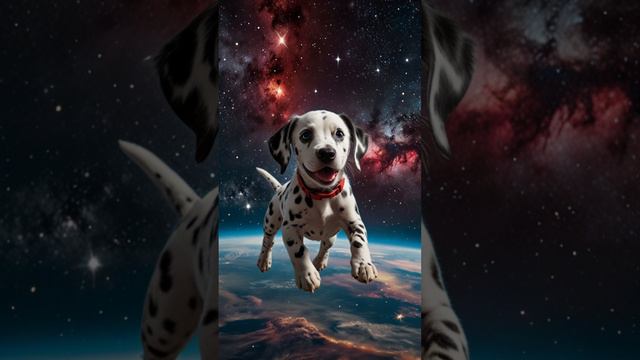 щенок в космосе