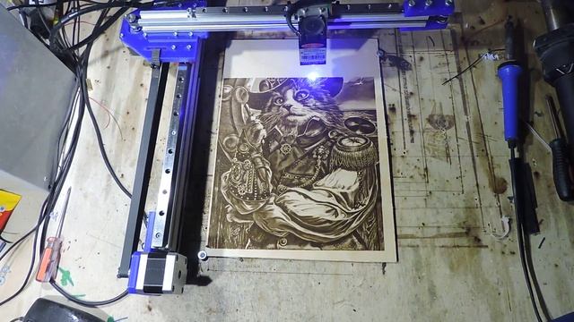 Выжигание на лазерном станке консольного типа