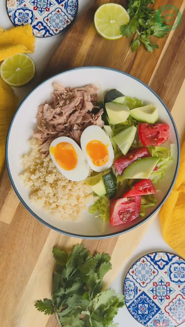 Салат с тунцом и кускусом – рецепт от «Икорного»