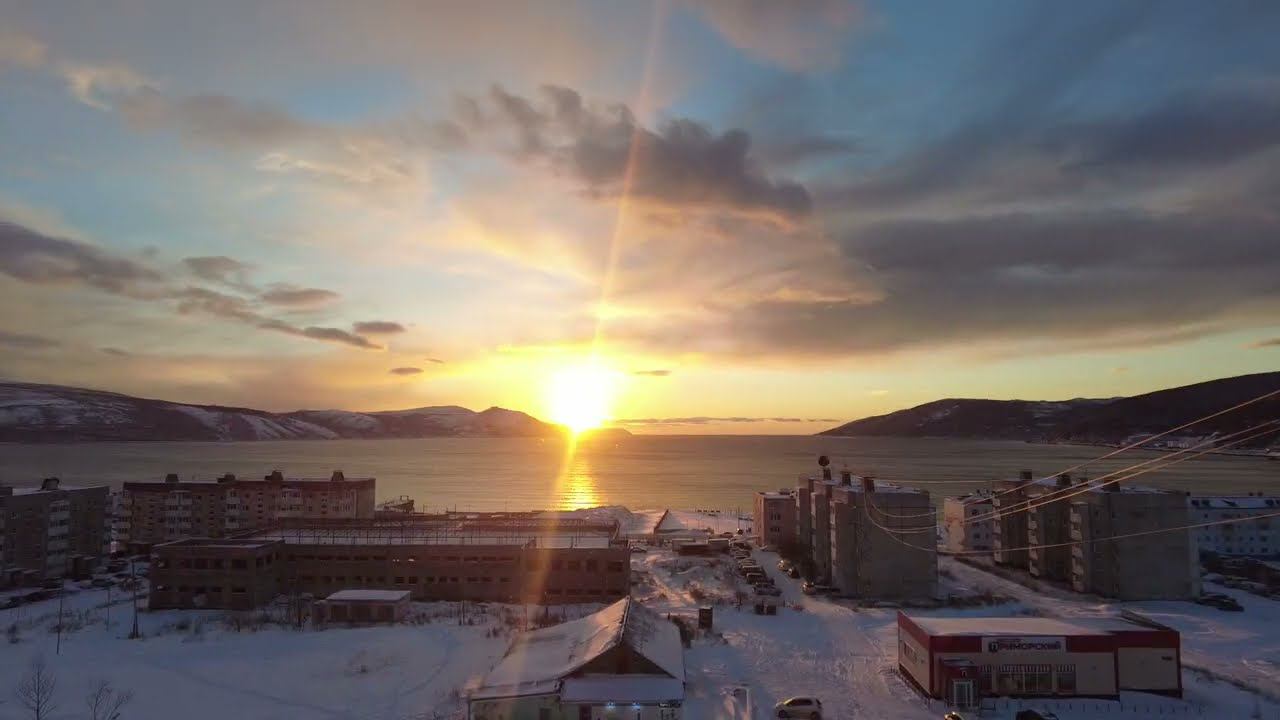 Закат #магадан #нагаево #timelapse #pocket2