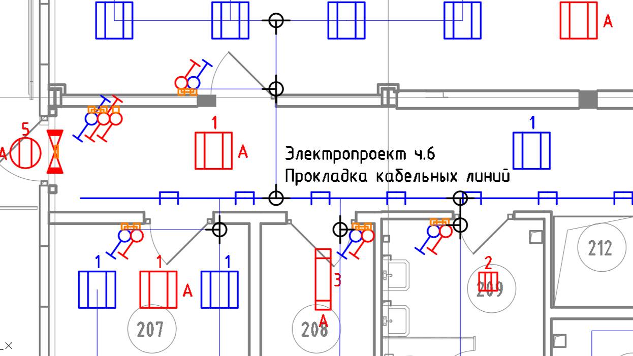 Проект электрики (ЭОМ) в AutoCAD ч.6 Прокладка кабельных линий