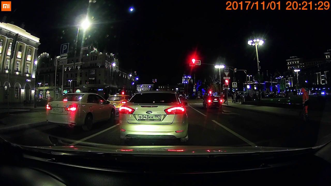 Xiaomi mijia CAR driving recorder camera - Прогулки по ночной Москве часть.1