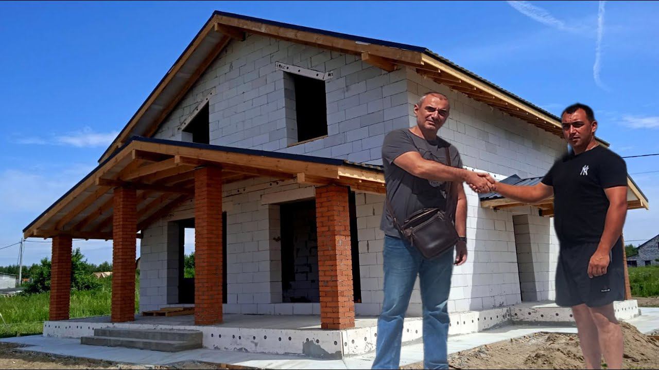 КРАСИВЫЙ И ПРАКТИЧНЫЙ КОТТЕДЖ ИЗ ГАЗОБЕТОНА.
