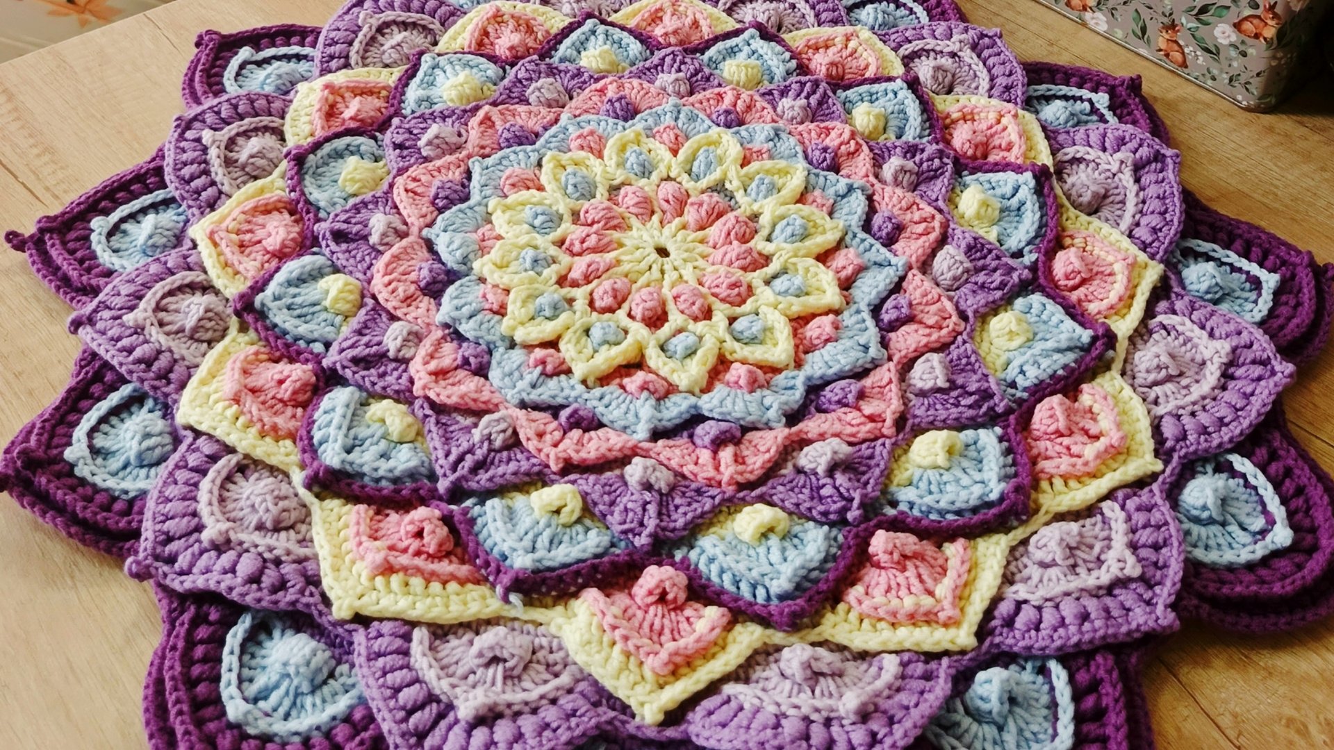 15. Вязание. Крючок. Салфетка Астерия 15 ряд. Схемы вязания.mp4