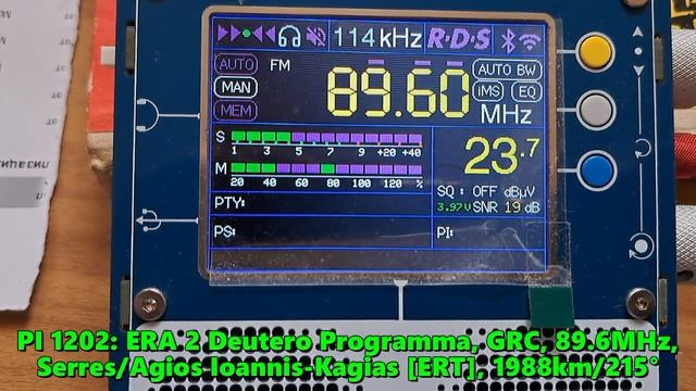 09.07.2023 13:31UTC, [Es], ERA 2, Deutero Programma, Греция, 89.6МГц, 1988км