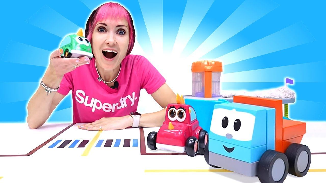 Грузовичок Лева как конструктор! Развивающие видео про машинки - Веселая Школа с Машей Капуки Кануки