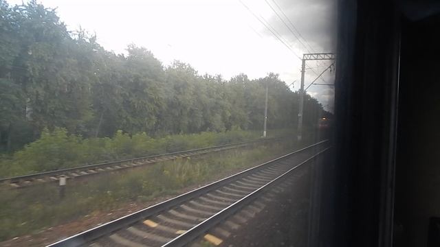 Обгон аэроэкспрессом. Домодедово. 13 08 21. DSCN5536