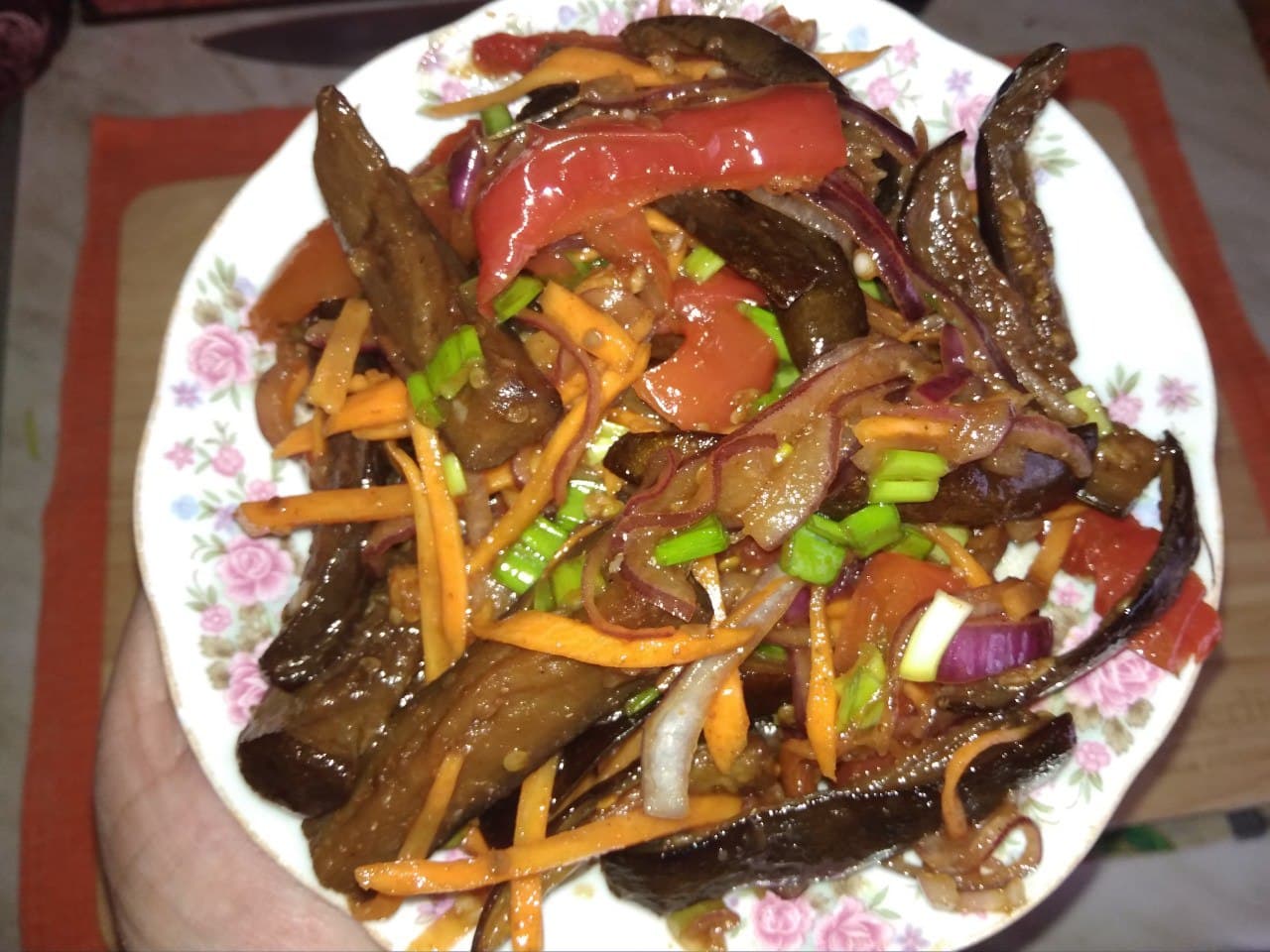 Салат из баклажанов на быструю руку/ вкусно и просто!