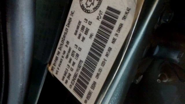 Chrysler 300m - Код оригинальной краски