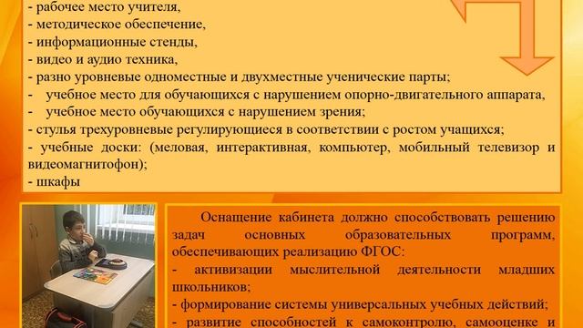Вебинар "Создание предметной среды в кабинетах образовательной организации для учащихся с УО".