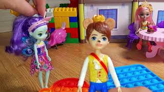 Enchantimals и ПУПЫРКИ POP IT АНТИСТРЕСС Мультики с игрушками для детей