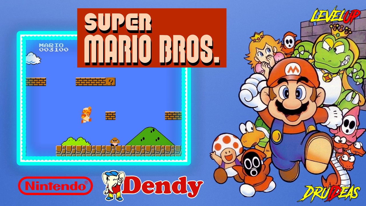 SUPER MARIO BROS | СУПЕР БРАТЬЯ МАРИО | DruIDeas | LEVEL UP | NES | DENDY
