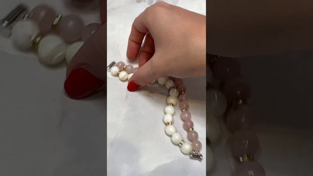 Минералы Перламутр и Розовый кварц