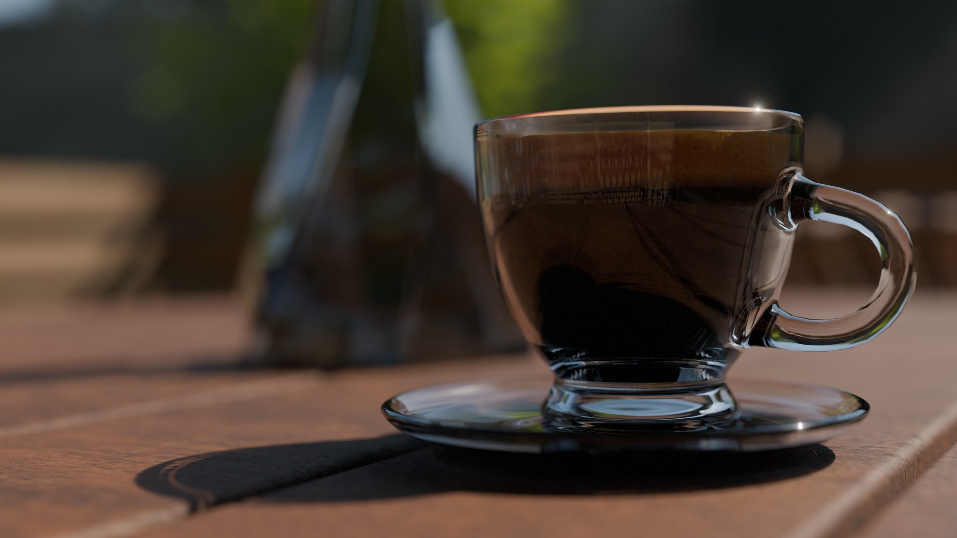 Чашка кофе на террасе