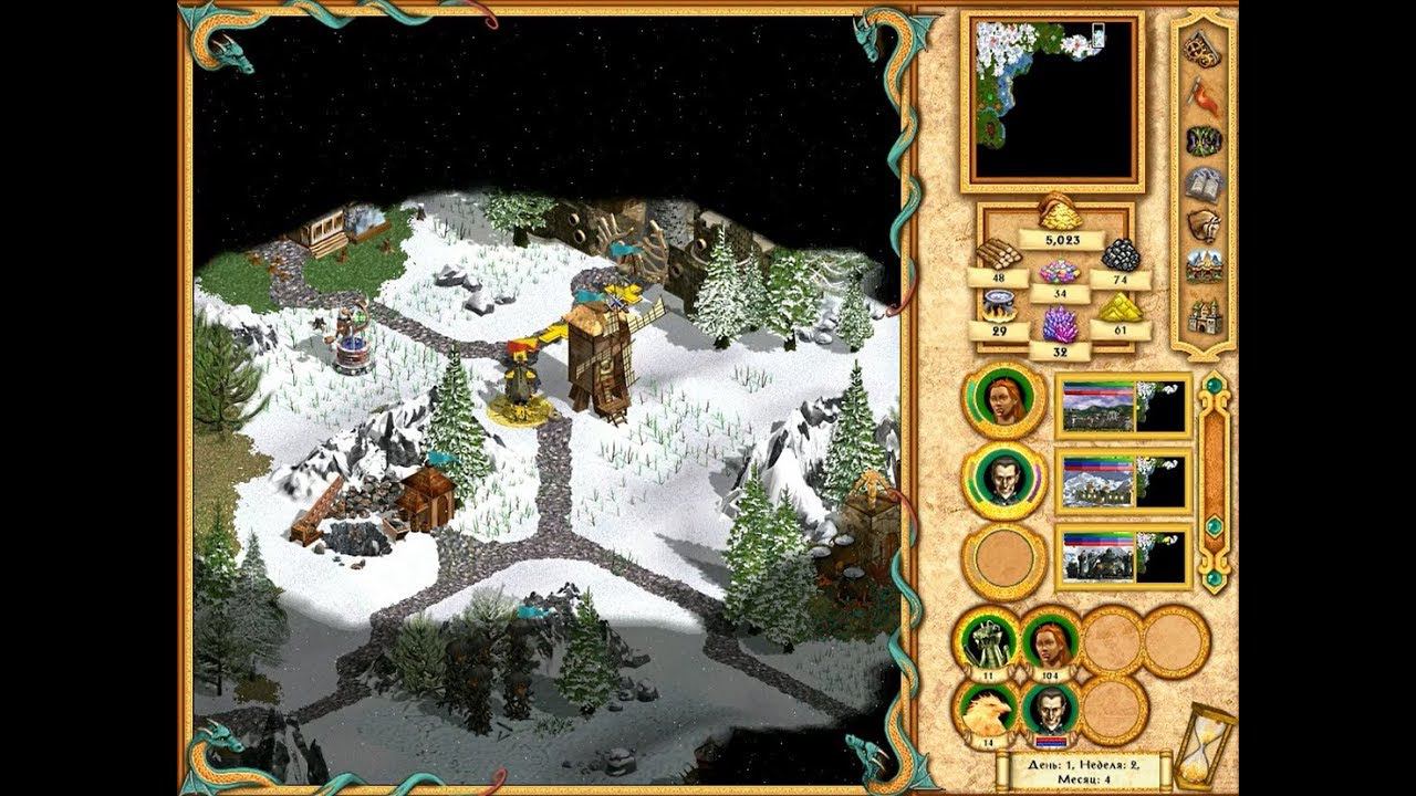 Герои меча и магии 4. Максимальная сложность чемпион 200%. Природа. Наследство Занфаза XL. Часть7.