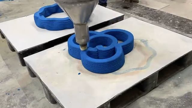 ОСНОВАНИЕ. 3д печать бетоном. Цветная печать бетоном.