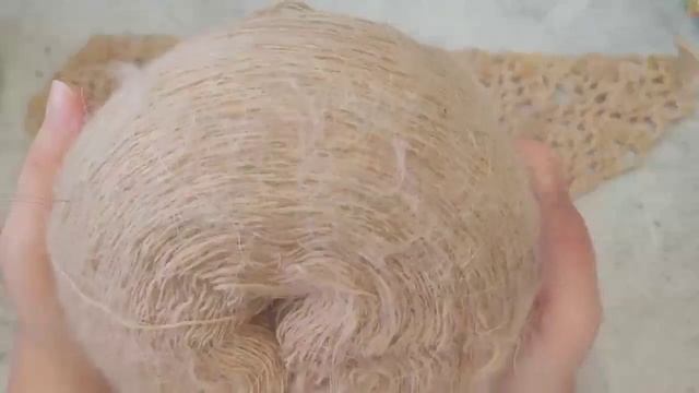 Вязание шали из козьего пуха