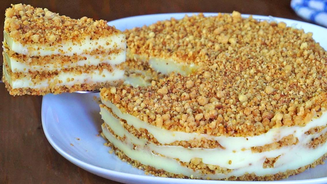 Торт за 15 минут БЕЗ духовки и БЕЗ печенья! Вкусный и простой торт на сковороде