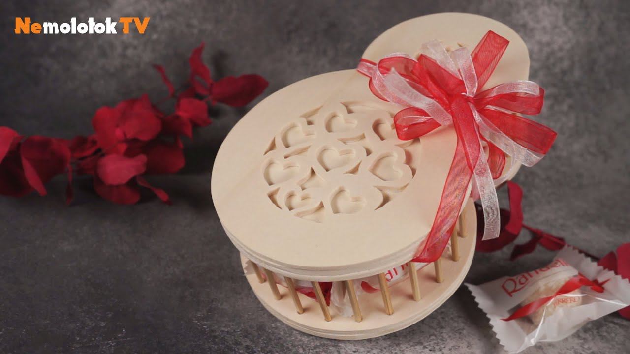 127. Шкатулка 8 марта на шпажках. Выпиливаем. PlayMake