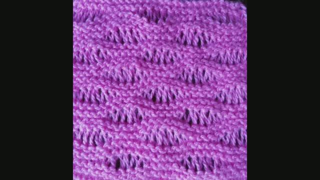 Ажурный узор № 78. Вязание с нуля. Узоры спицами. Вяжем вместе.