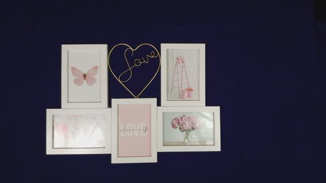 Мультирамка Love пять фото 10х15, Platinum BB-7045, мдф, цвет белый.