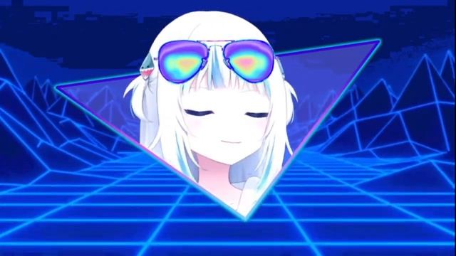 [Hololive - Gawr Gura] Frank Sinatra - Fly Me To The Moon (synthwave, 80s retro version)