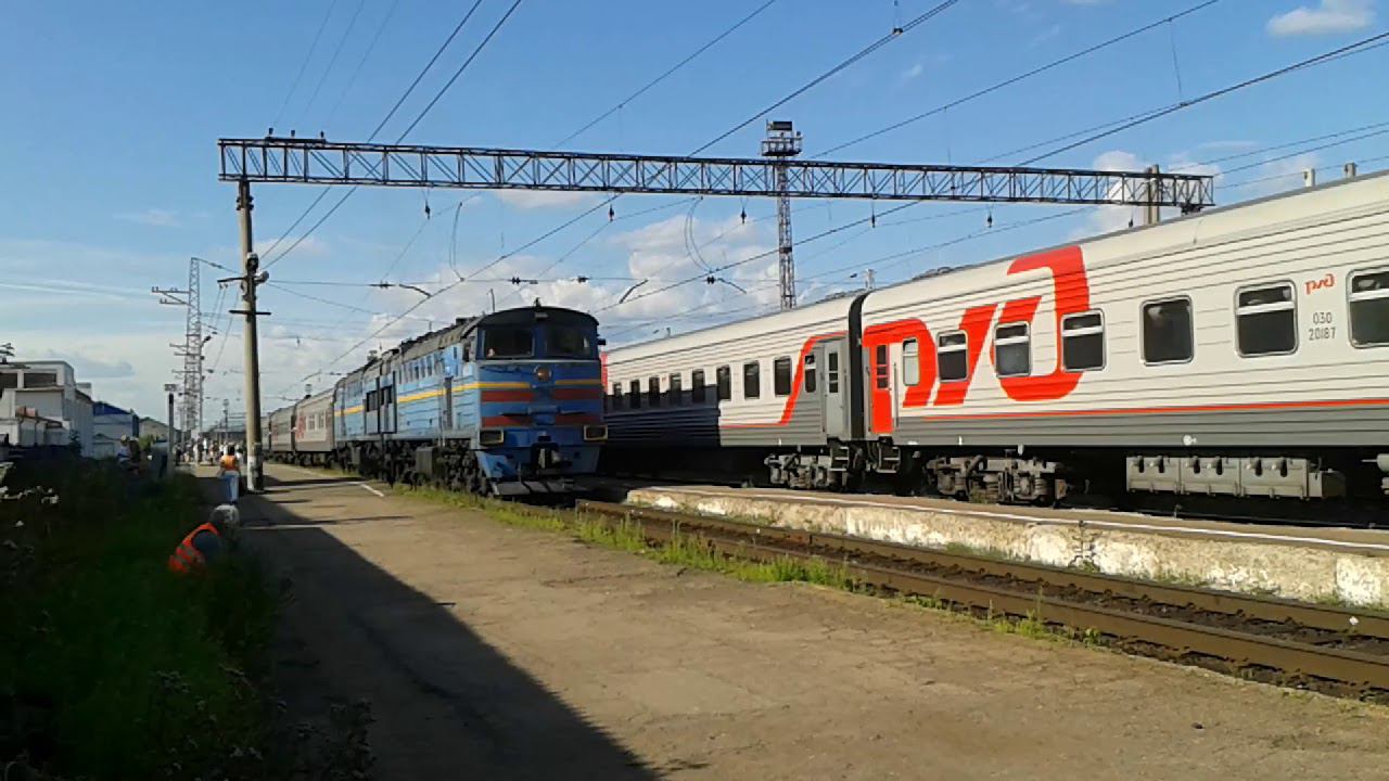 Станция Кострома. Отправление поезда. 9 июля 2014 года.