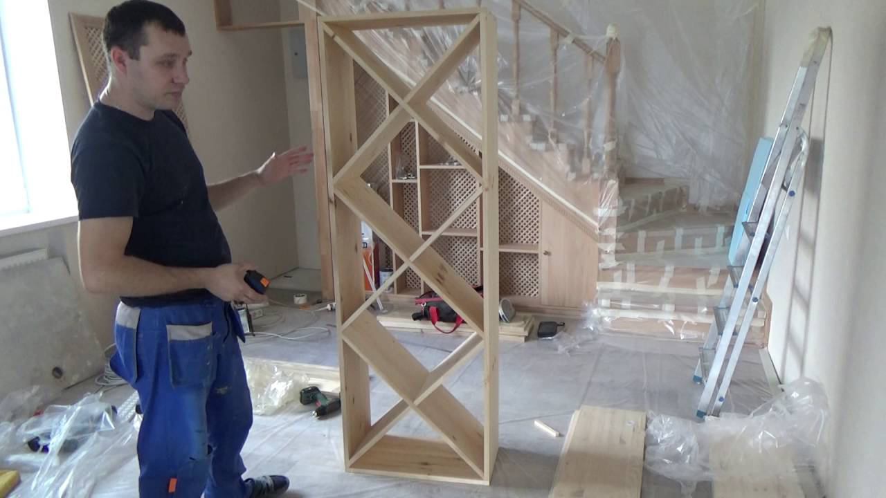 Стелаж для вина,обустройство погреба.