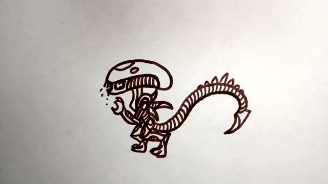 трутень чужих (коллекция 1)  рисунок чужого трутень