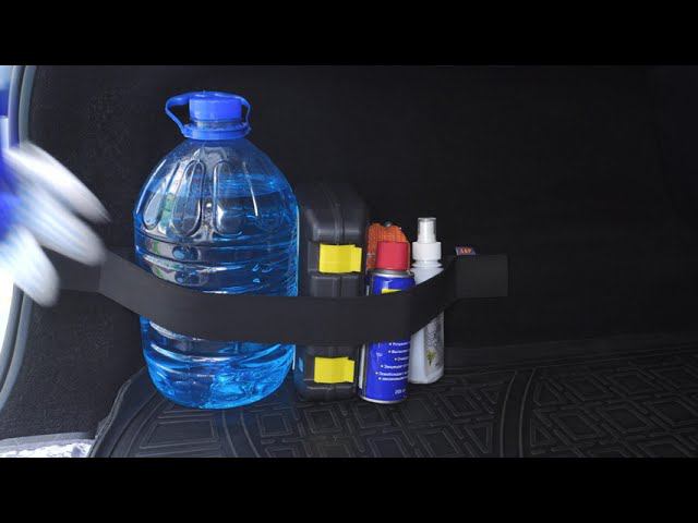 Багажный ремень для крепления вещей в автомобиле, цвет черный. Промо-ролик.