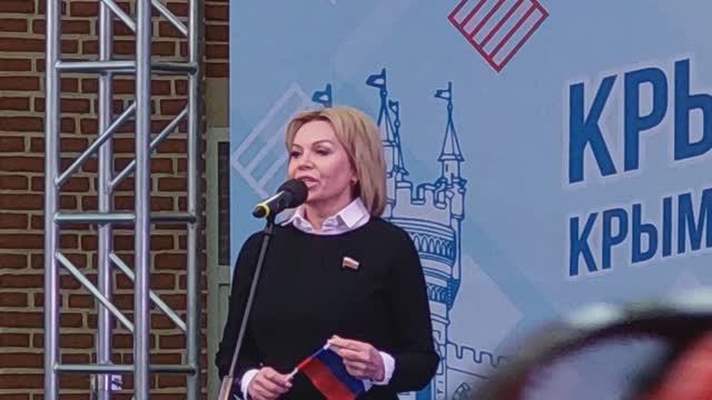 Выступление О.А. Слюсаревой Олимпийской чемпионки. Фестиваль «Крымская весна» 2023.