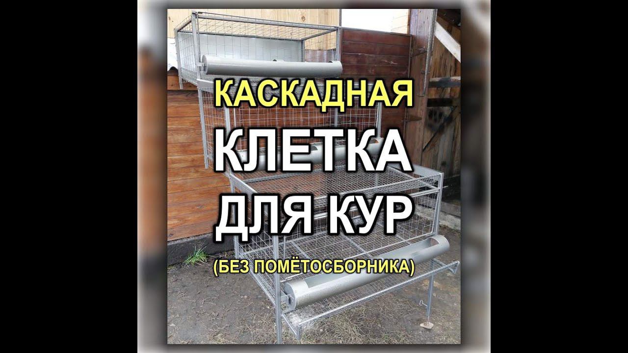 1301M - Металлическая клетка для кур без уборки помёта (каскадная, без помётосборника), Кривой Рог
