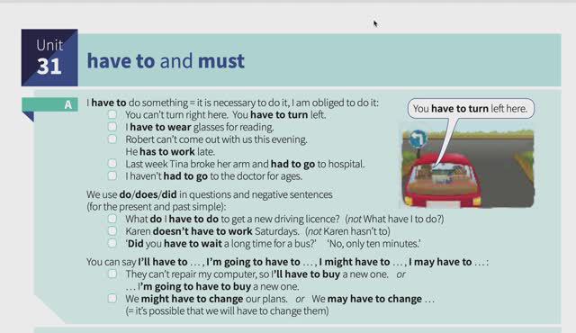 31. Modals: have to, must