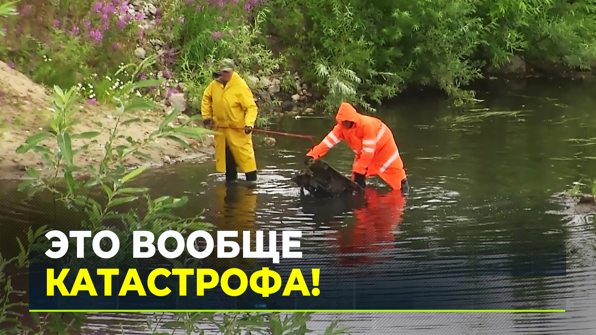 Отходы буквально вросли в землю: водоём загрязняли годами