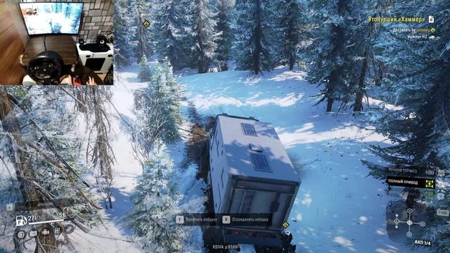 SnowRunner тяну Hammer из реки