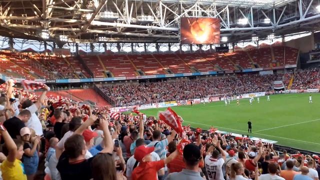 #спартак#москва Спартак-Оренбург. Пенальти. НУЖЕН ГОЛ!!!  Вид с трибуны. Голллл!!! 4-1.