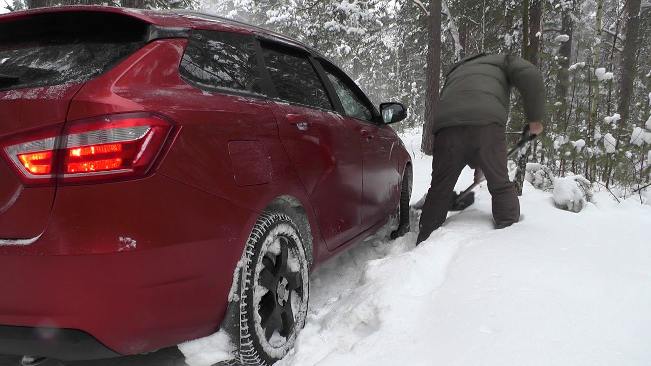 ЛАДА ВЕСТА СВ вариатор по снегу.( часть 2)