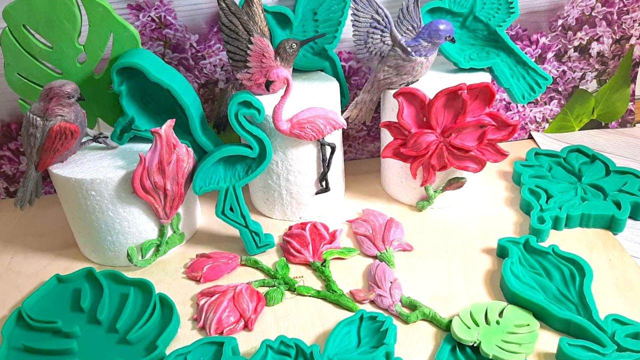 Арт - студия Просвет. Силиконовые молды. Райские птицы. Магнолии. Монстеры. Супер качество