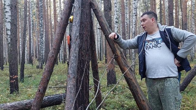 Пилю БРЁВНА для КРЫШИ ЗЕМЛЯНКИ ☀ 26.09.23