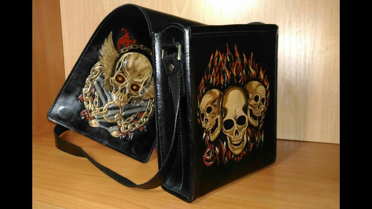 Мужская сумка. СКСтиль. Черепа.