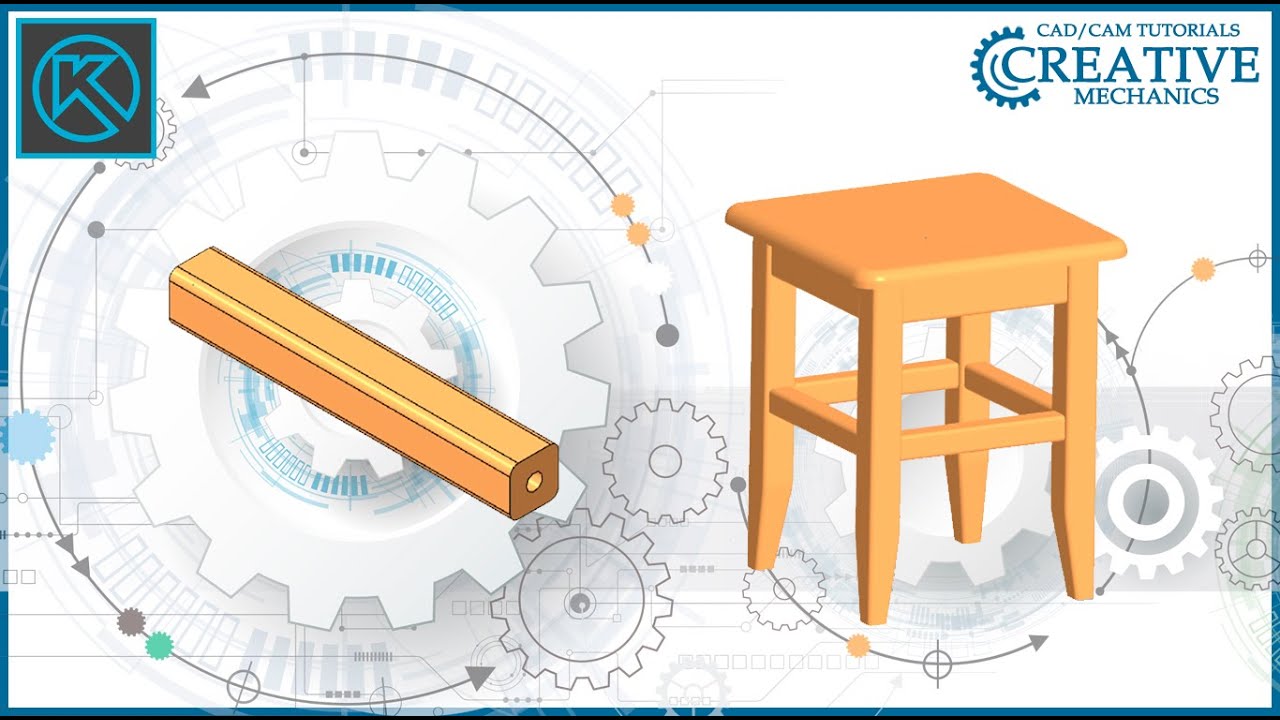 Уроки Компас 3D.Проножка табурета