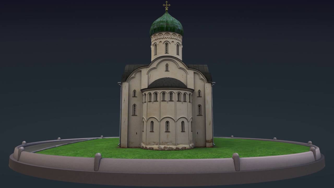 Создание 3D модели Церкви Федора Стратилата, Великий Новгород, для мобильного приложения MuByz