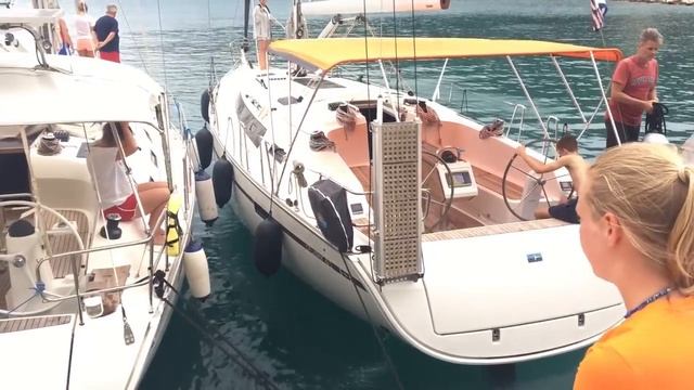 Техника управления парусным судном - Швартовка - Med mooring kidsplay in Greece