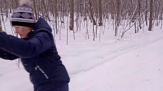 Жигулёвск. Декабрь. Встали на лыжи. Берёзовая роща. Трасса на Луговой