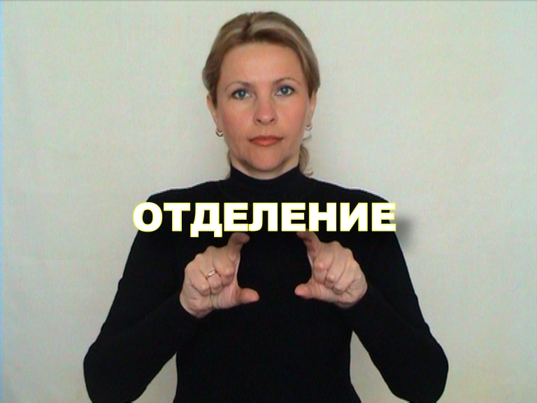 ЖЕСТОВЫЙ ЯЗЫК. СЛОВАРЬ. Отделение