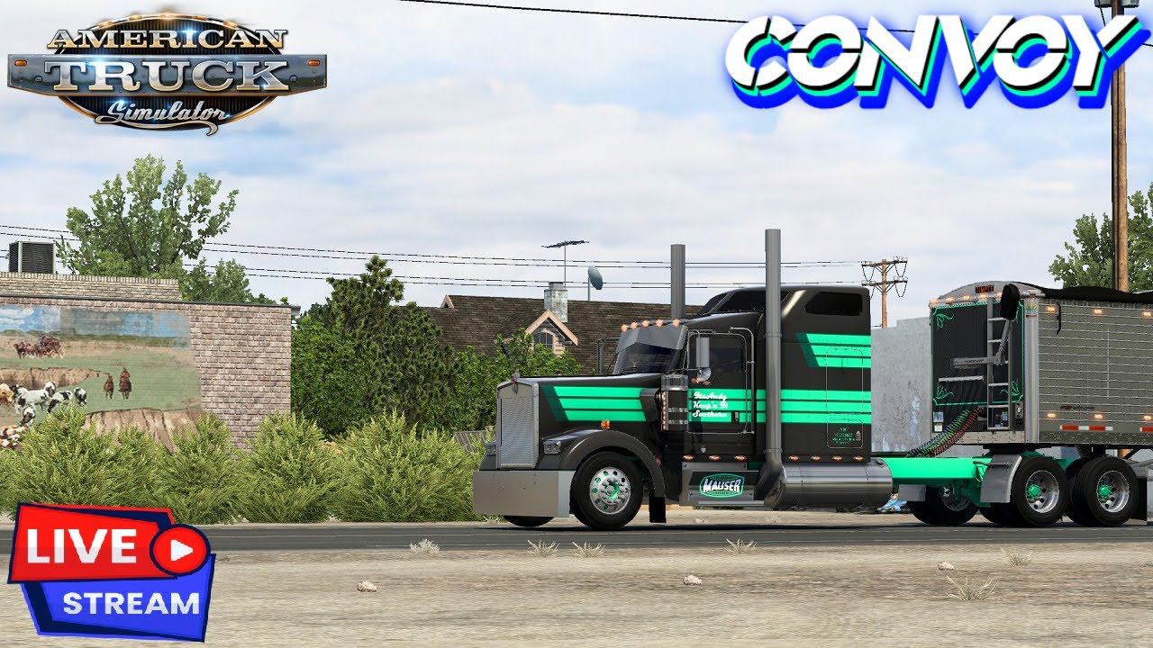 #american_truck_simulator   Truck Simulator｜ КОНВОЙ С МОДАМИ｜НА РУЛЕ PXN V10 !!!